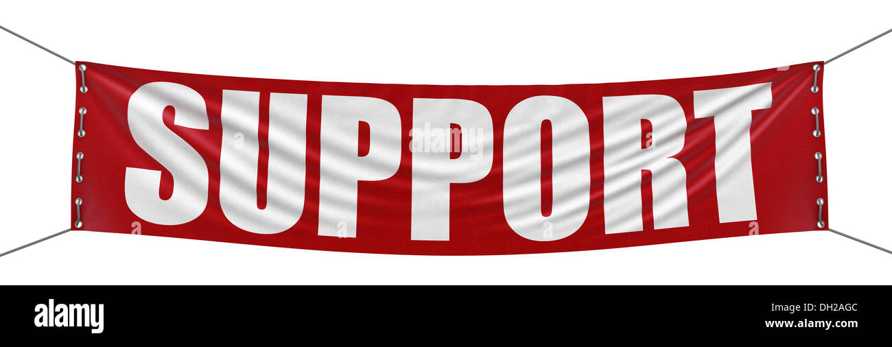 Support Banner (clipping path included Stock Photo - Alamy