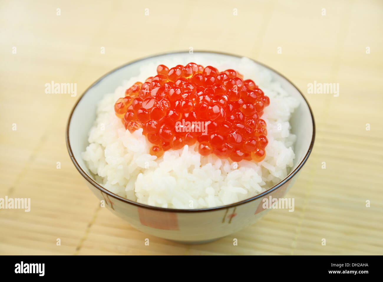 Salmon roe rice Stock Photo - Alamy