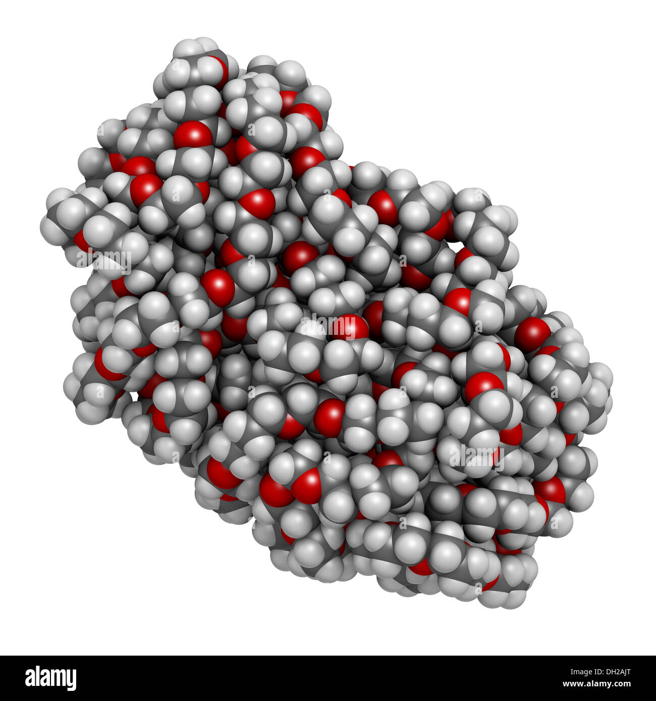Polyethylene glycol 10.000 (PEG, polyethylene oxide, PEO) molecule ...