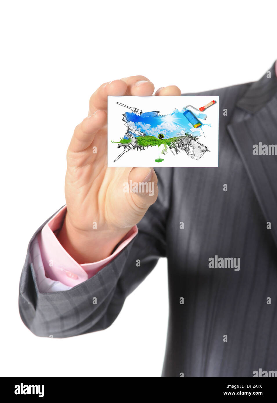Hand holding card horizon hi-res stock photography and images - Alamy