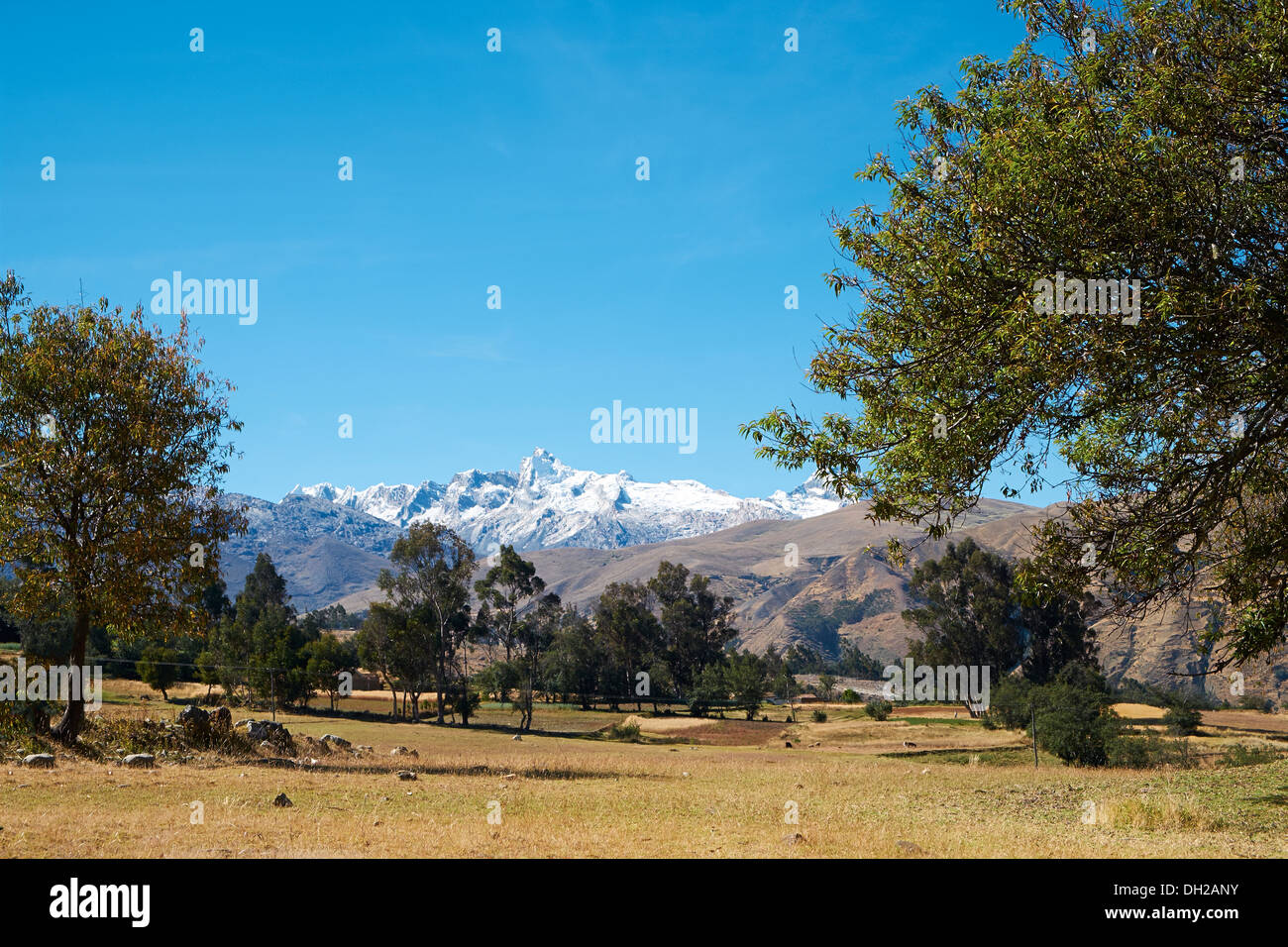 The summit of Huantsan in the Peruvian Andes, South America Stock Photo ...