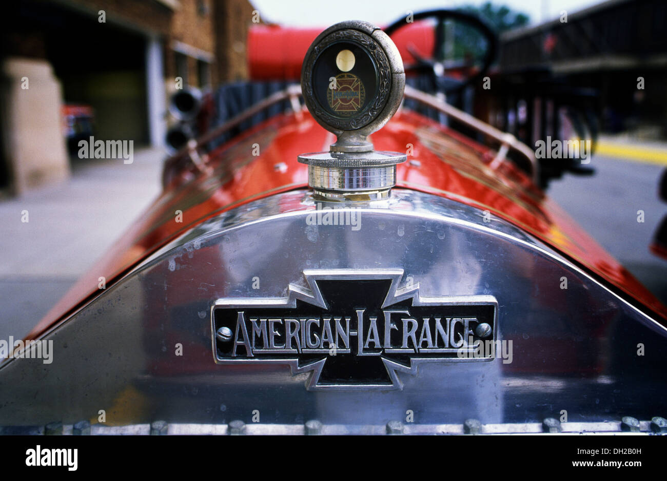 American-LaFrance radiator on antique fire engine Stock Photo - Alamy
