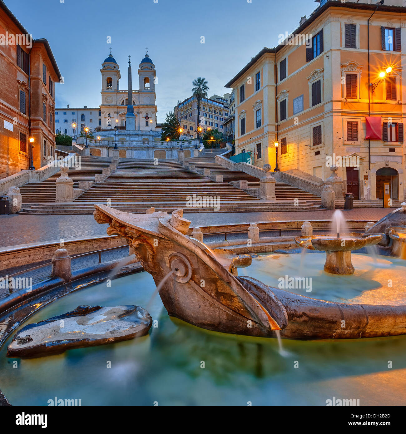 Spanish Steps at dusk, Rome Stock Photo - Alamy