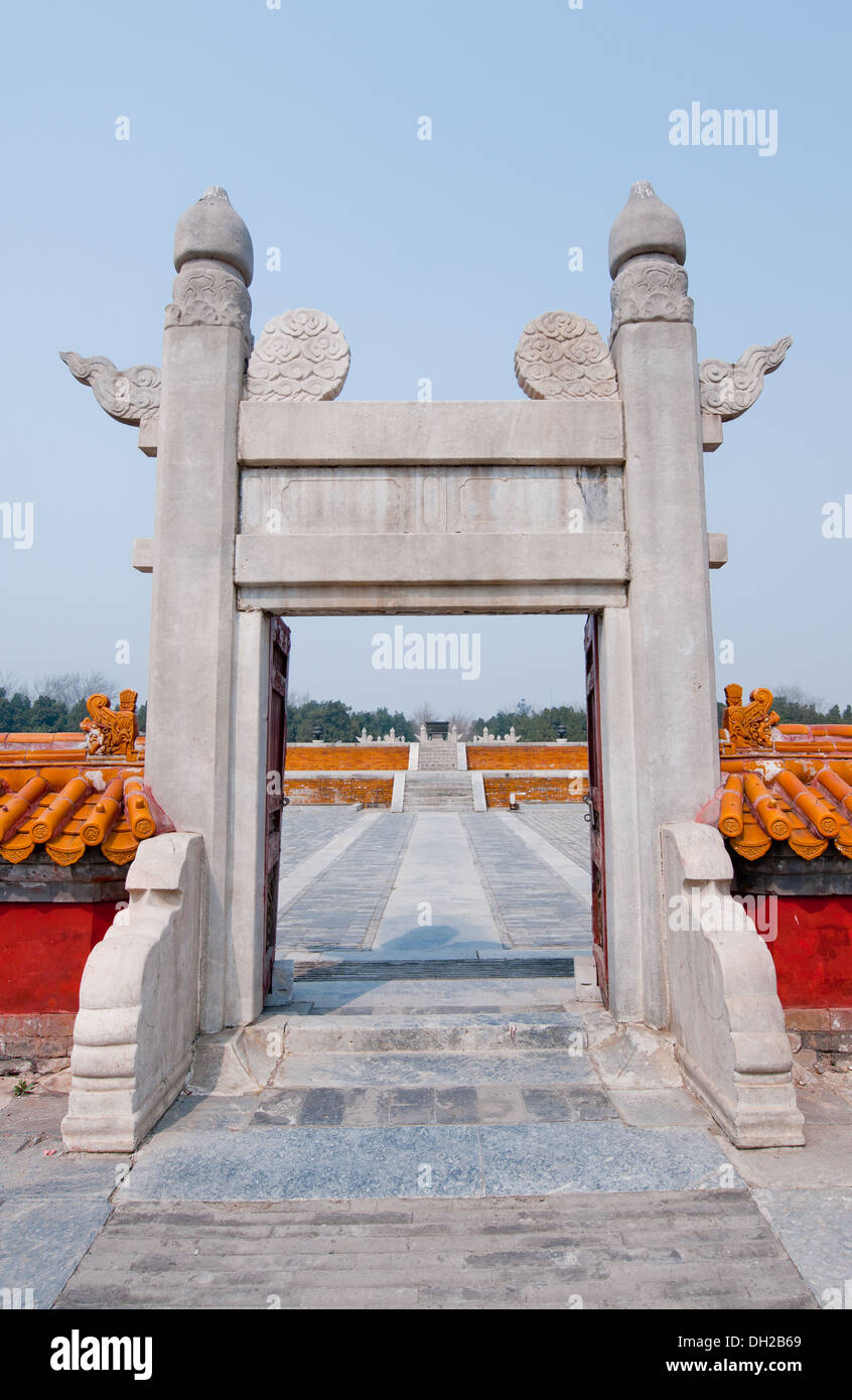 Altar in the Temple of the Earth (also called Ditan Park) in Beijing ...