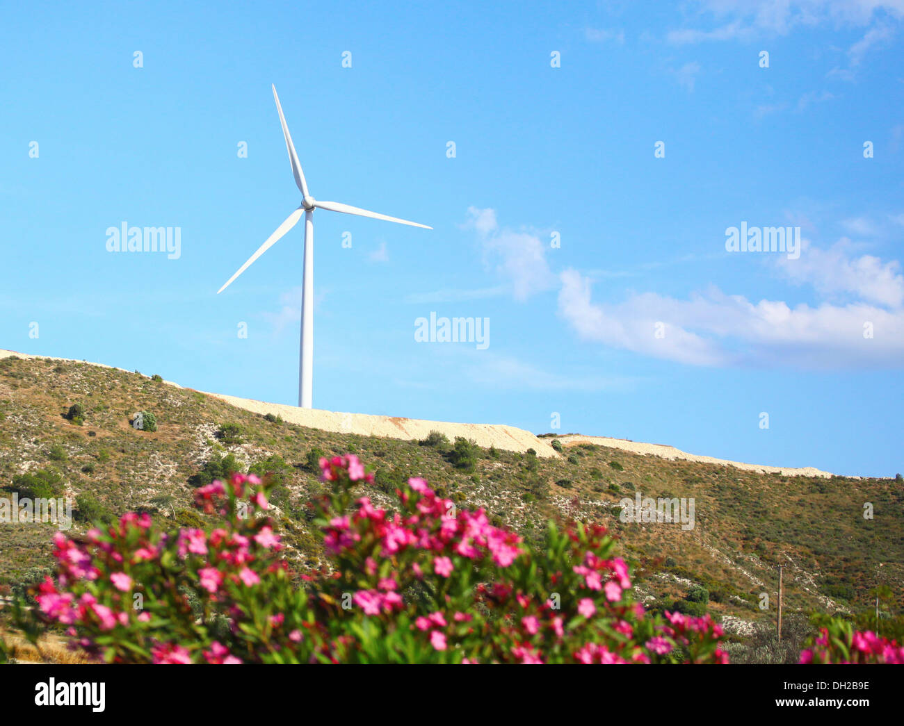 White windmill on hill hi-res stock photography and images - Alamy