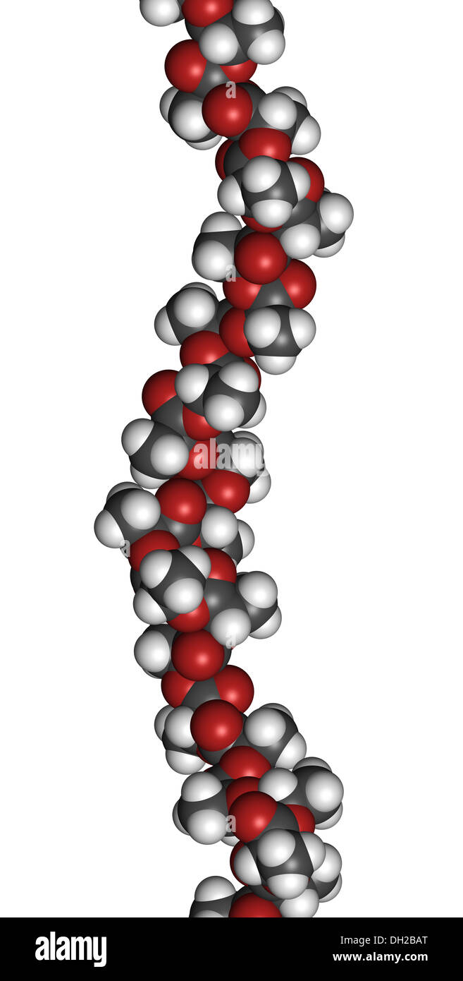 Polylactic Acid Pla Polylactide Bioplastic Chemical Structure Linear Fragment Detail