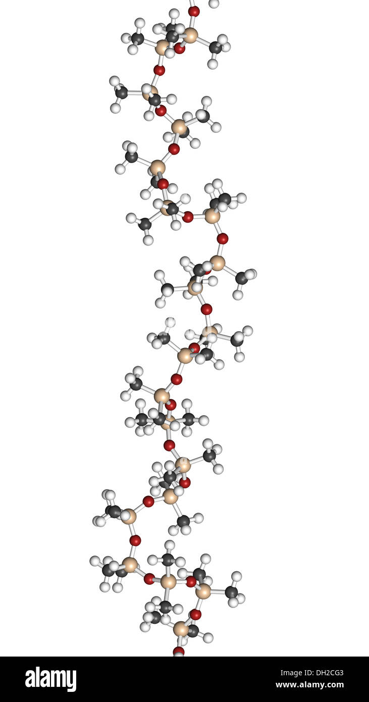 Silicone oil (Polydimethylsiloxane, PDMS) silicone polymer, chemical ...