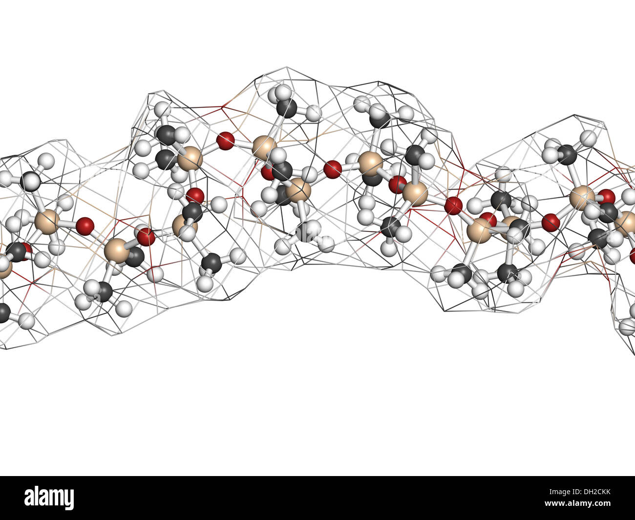 Silicone oil (Polydimethylsiloxane, PDMS) silicone polymer, chemical ...