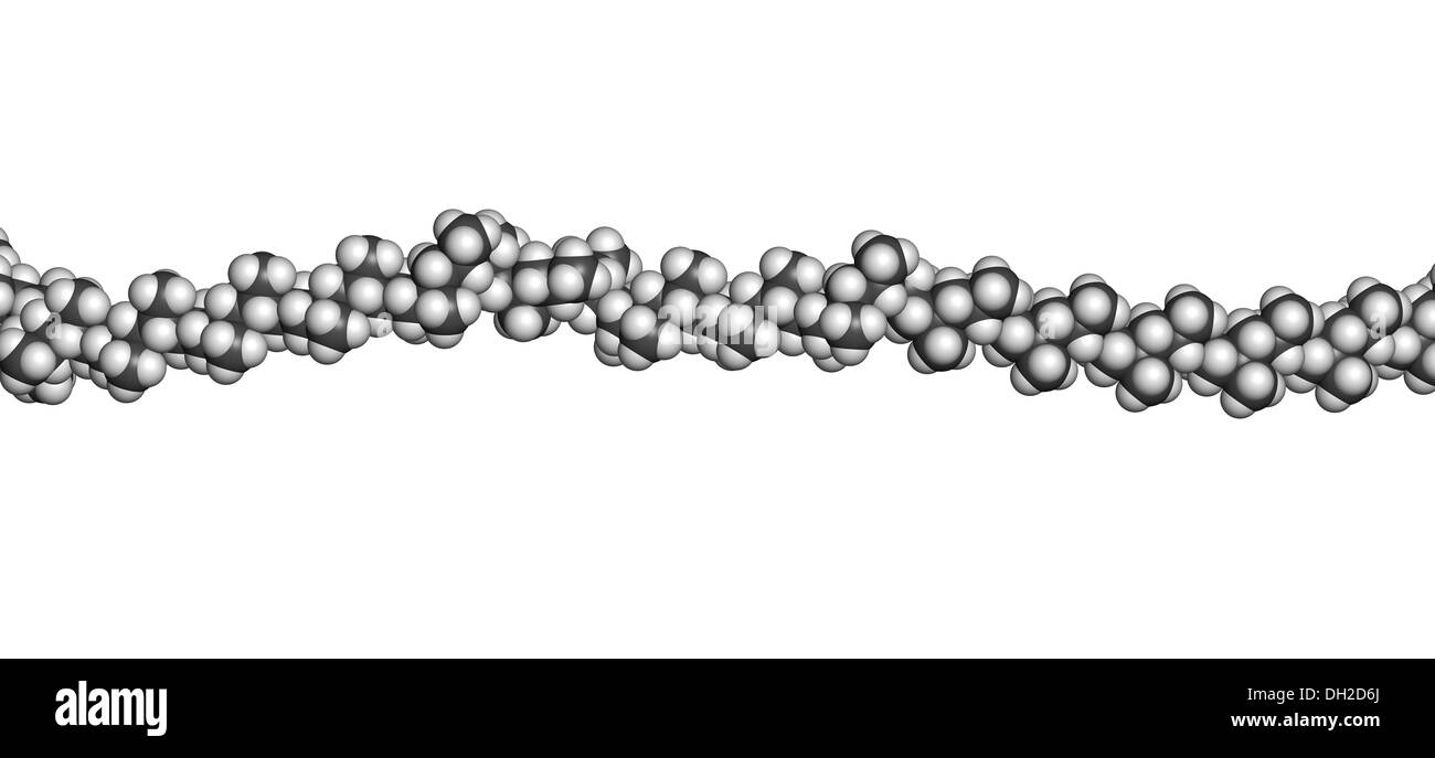 Polypropylene (polypropene, PP) plastic, chemical structure - linear ...