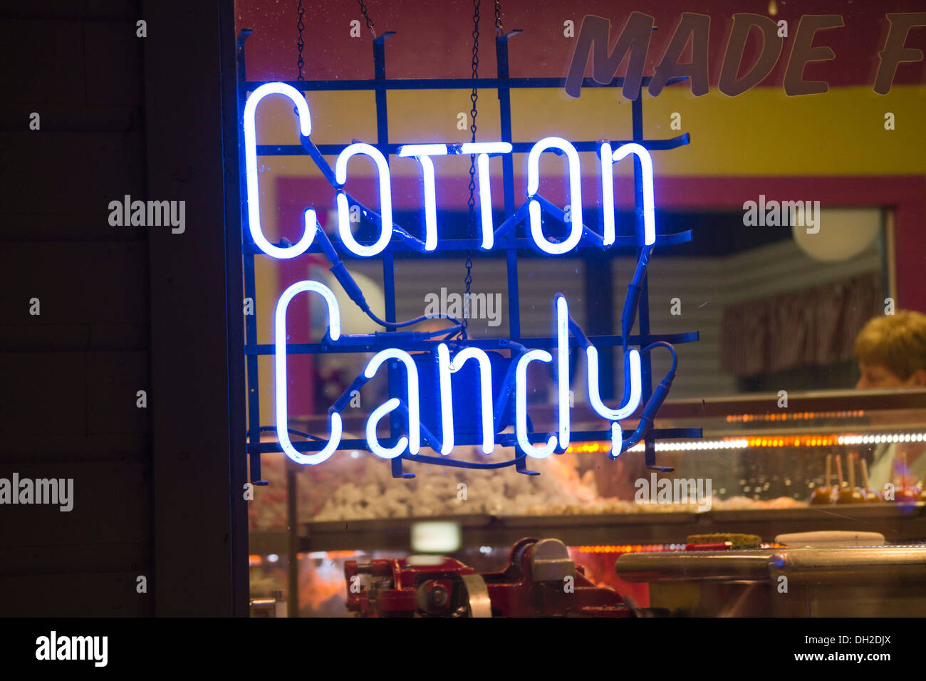 A local shop with neon signs Stock Photo - Alamy