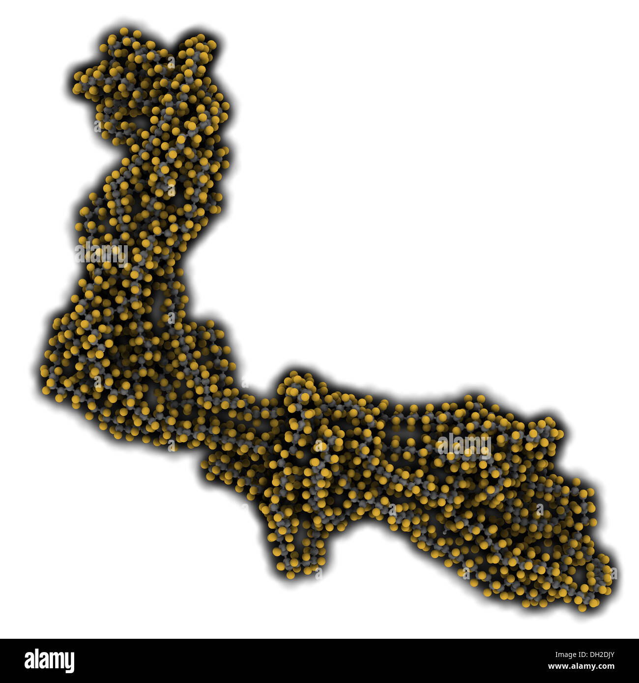 Polytetrafluoroethylene (PTFE) polymer, chemical structure. Used as ...
