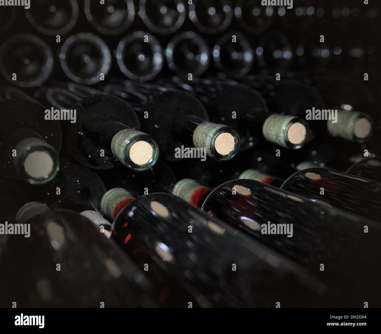 Old bottles of red wine Stock Photo - Alamy