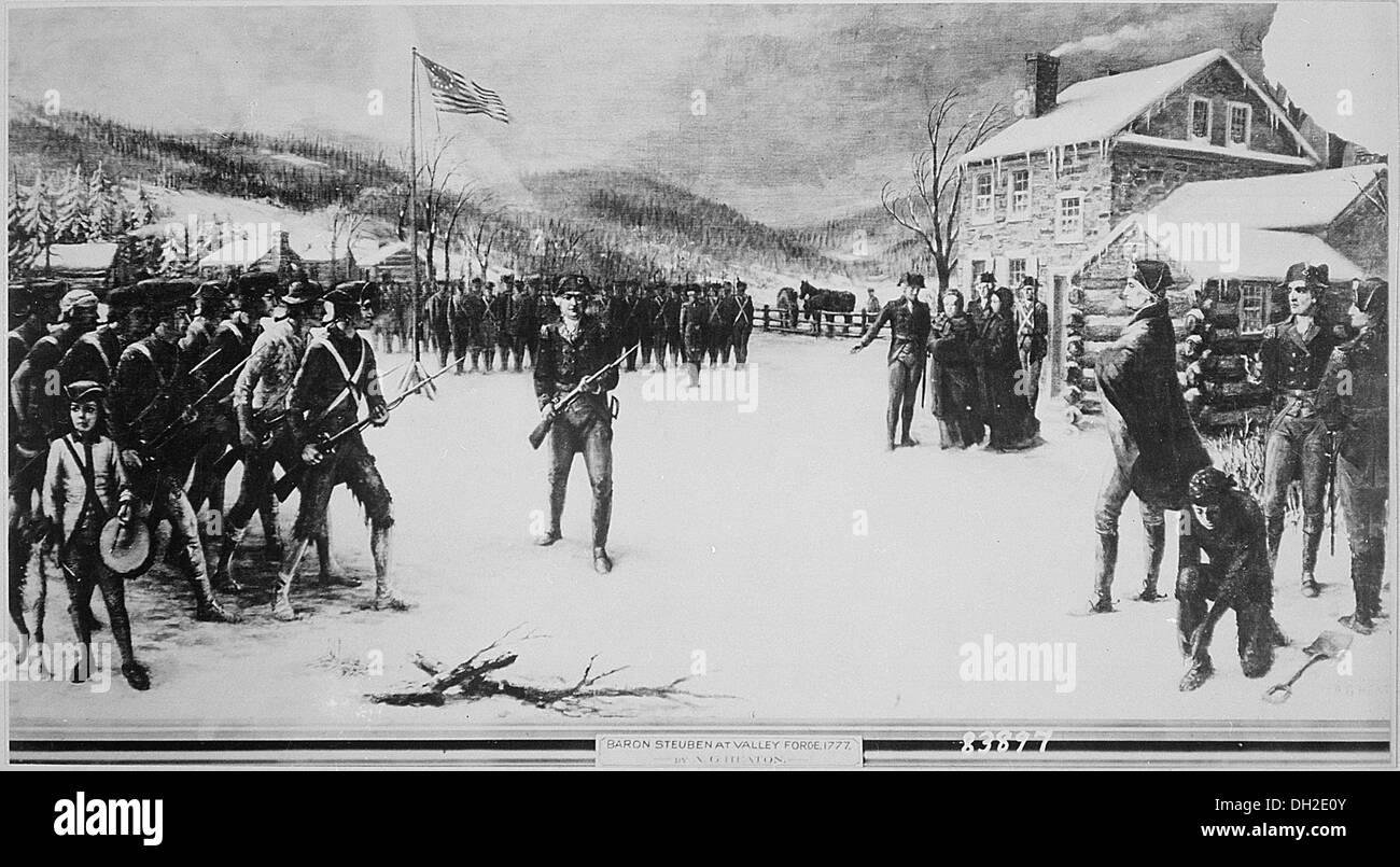Baron von Steuben, a Prussian military officer, is depicted at Valley ...