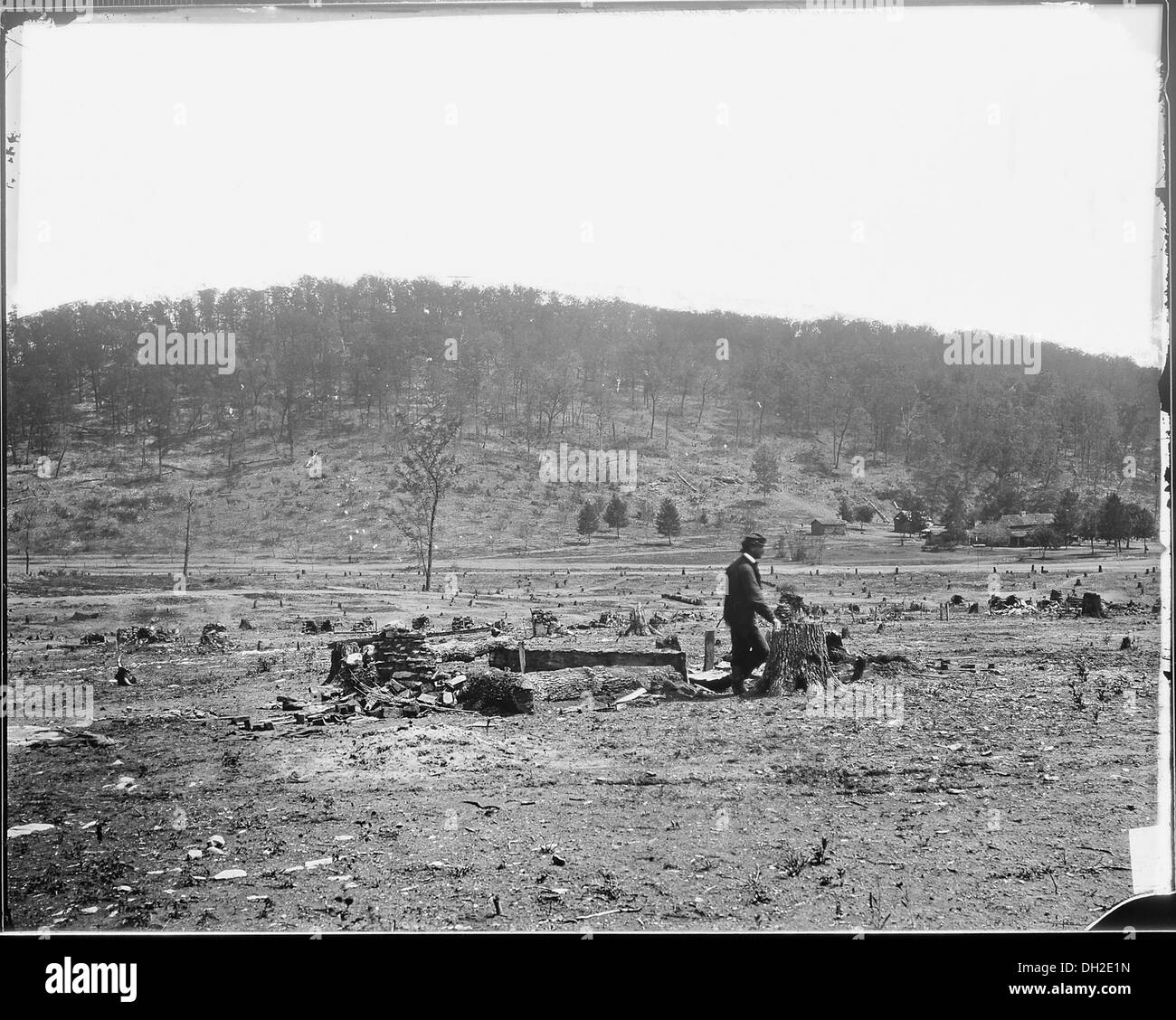 A historical photograph of Missionary Ridge in Tennessee, site of a ...
