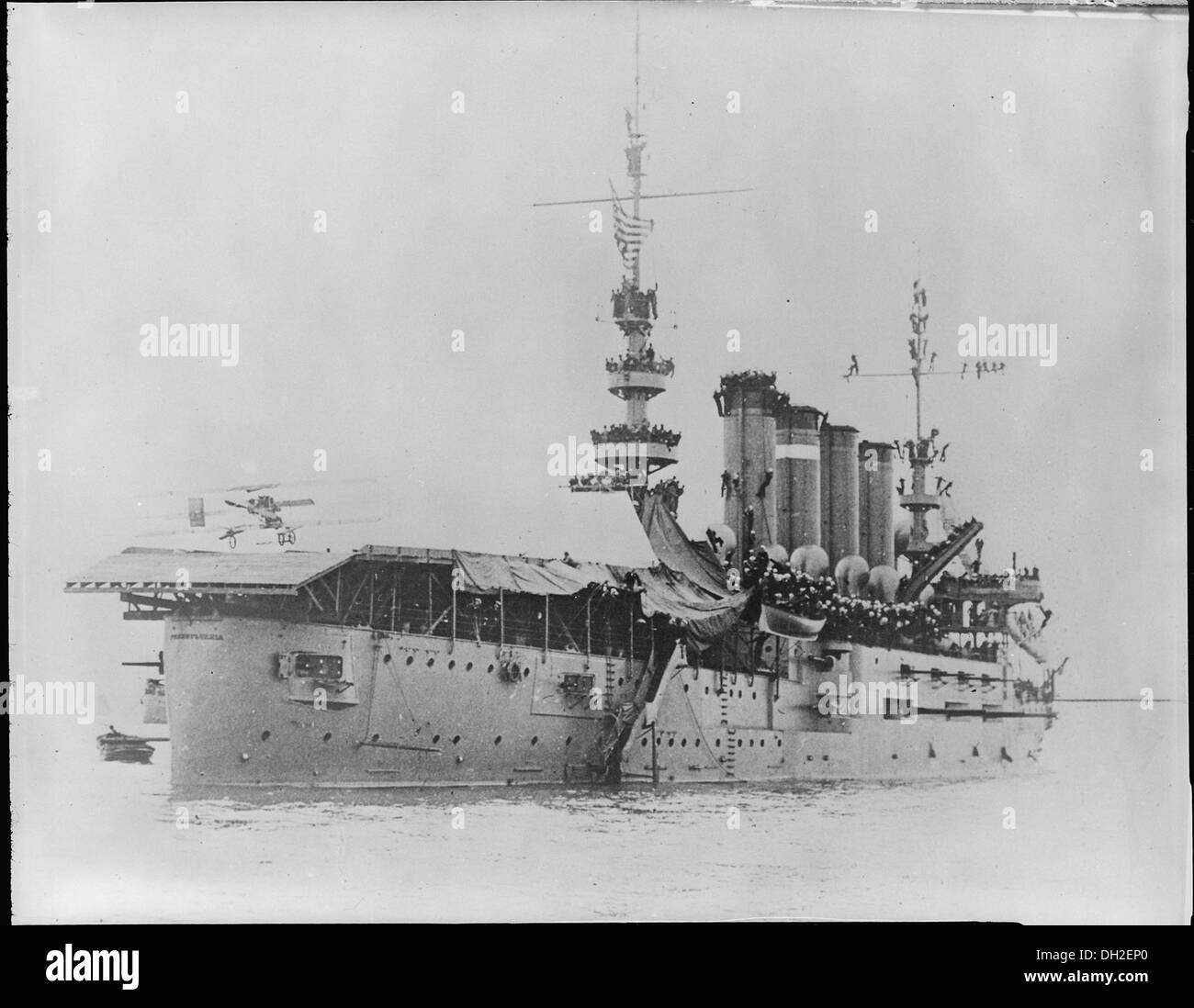 This photograph shows the USS Colorado (Armored Cruiser 7), renamed the ...