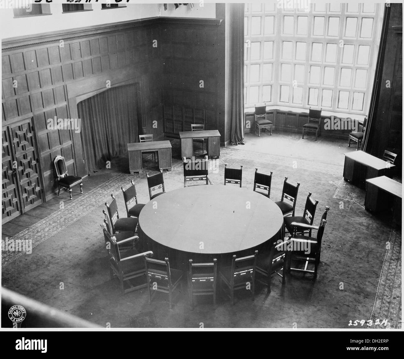 The conference table at Cecilienhof Palace in Potsdam, Germany, was ...