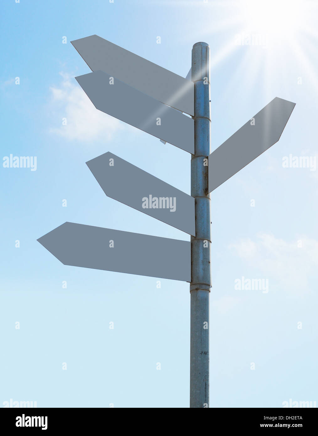 metal pointer on the blue sky Stock Photo - Alamy