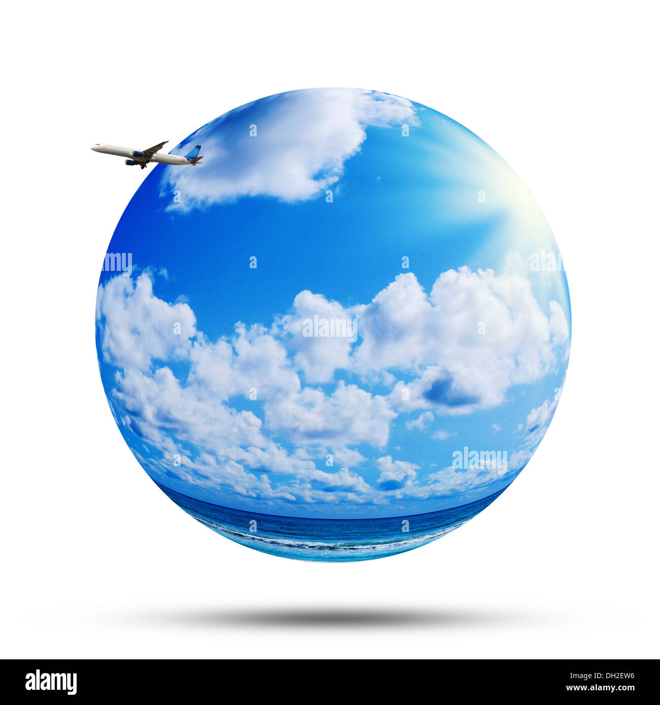 Sky blue color ocean Cut Out Stock Images & Pictures - Alamy