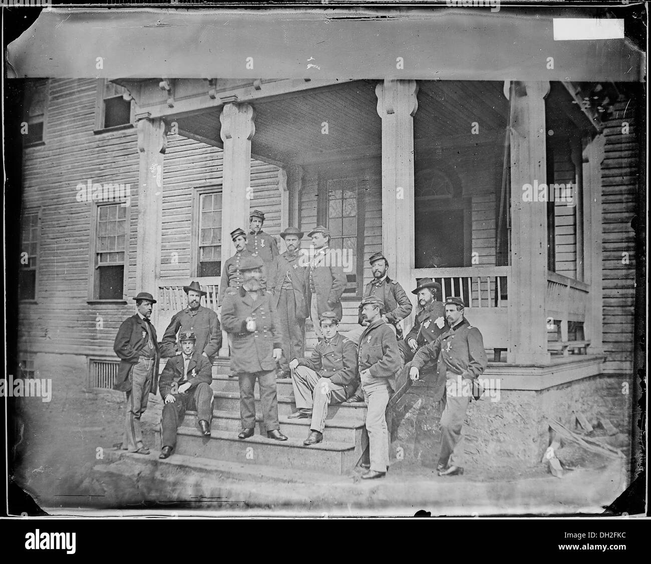 General John Sedgwick and his staff of twelve officers, as depicted in ...
