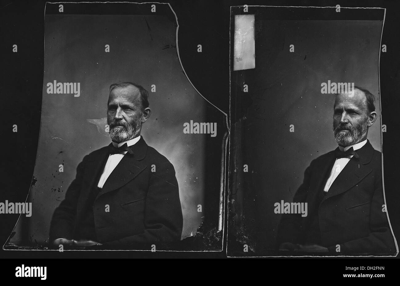 A formal portrait of a gentleman, dressed in a suit and displaying a ...