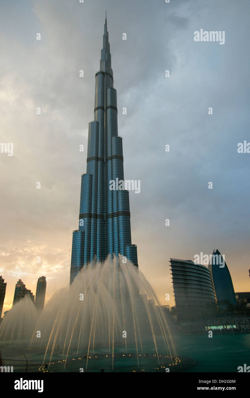 Burj Khalifa at sunset, Dubai, United Arab Emirates Stock Photo - Alamy