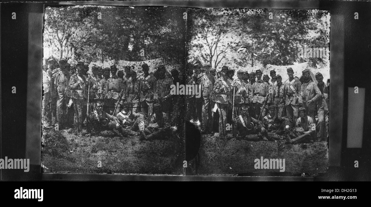 A historical photograph of a group of soldiers from the 7th Infantry ...