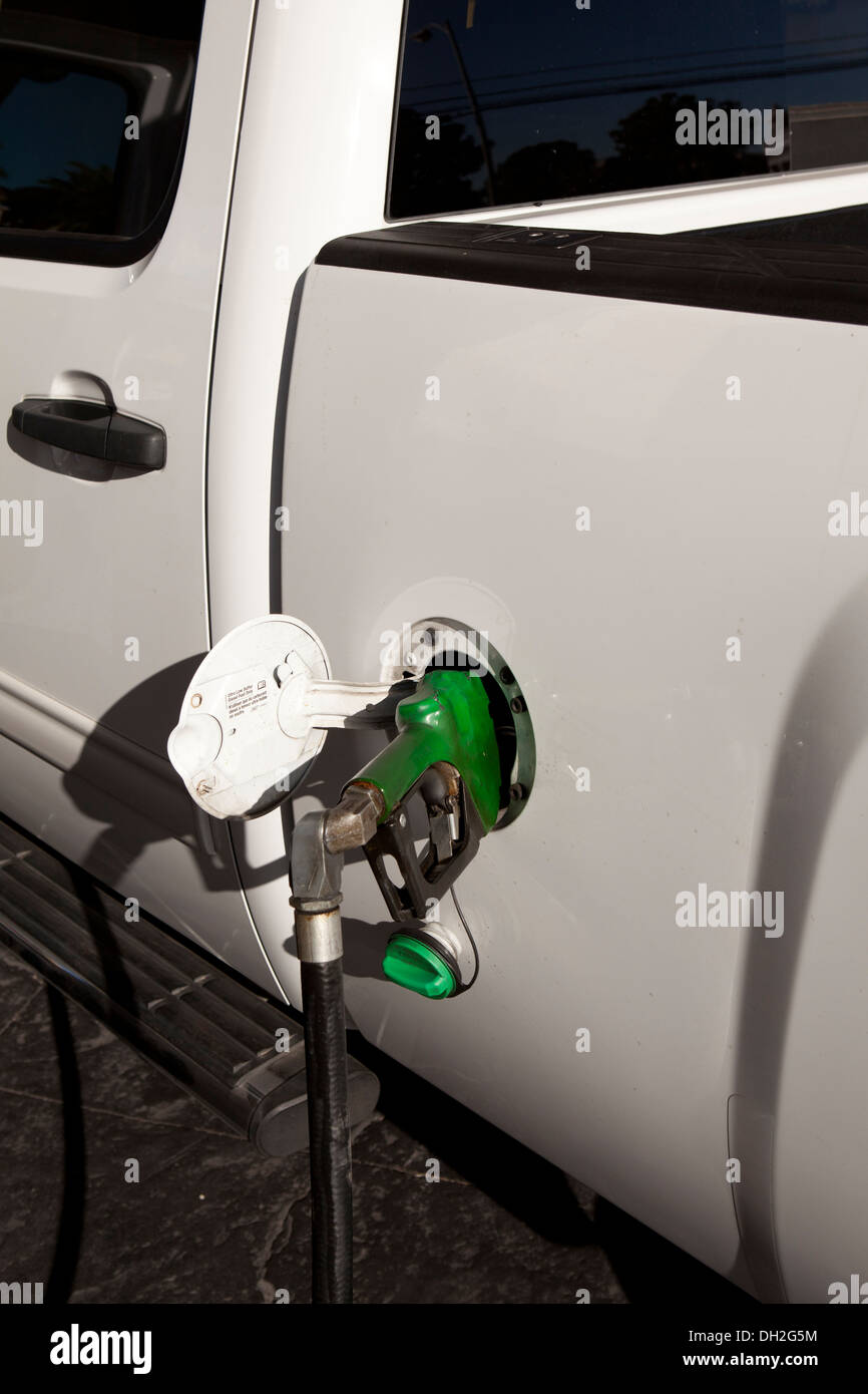 Pumping diesel fuel in truck - USA Stock Photo - Alamy
