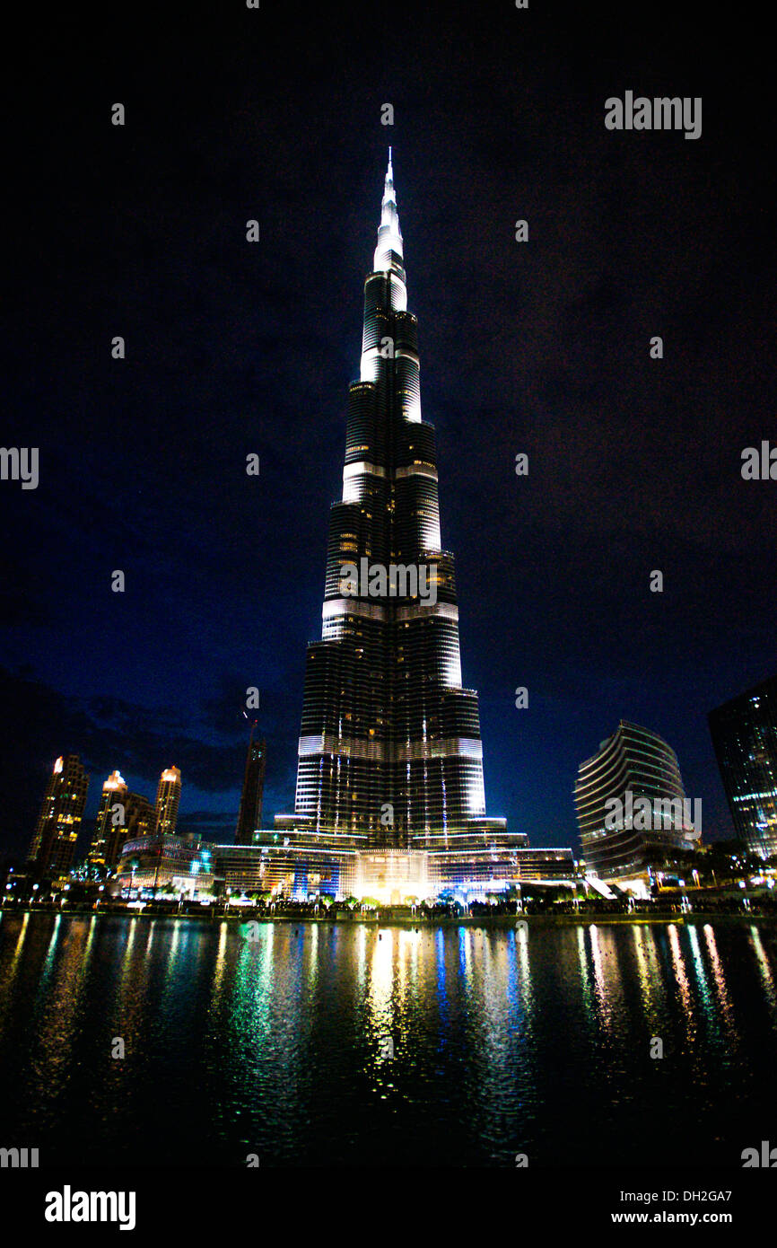 Burj Khalifa at night, Dubai, United Arab Emirates Stock Photo - Alamy