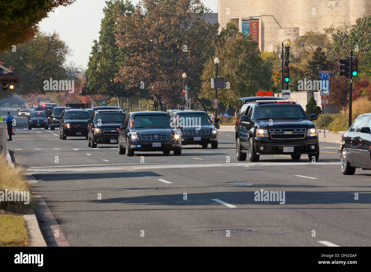 US Presidential motorcade - Washington, DC USA Stock Photo - Alamy