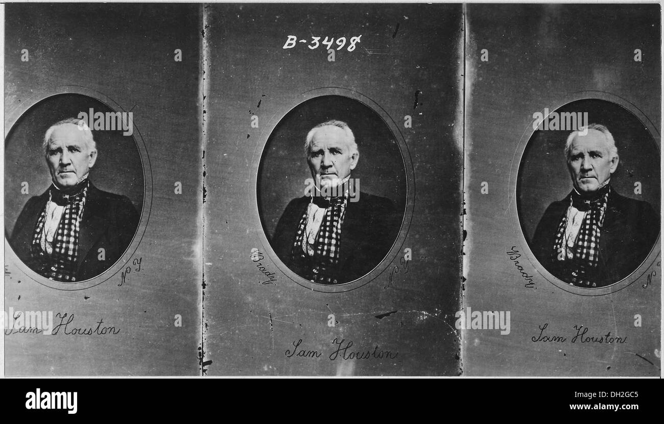A photograph of the Honorable Sam Houston, a prominent historical ...