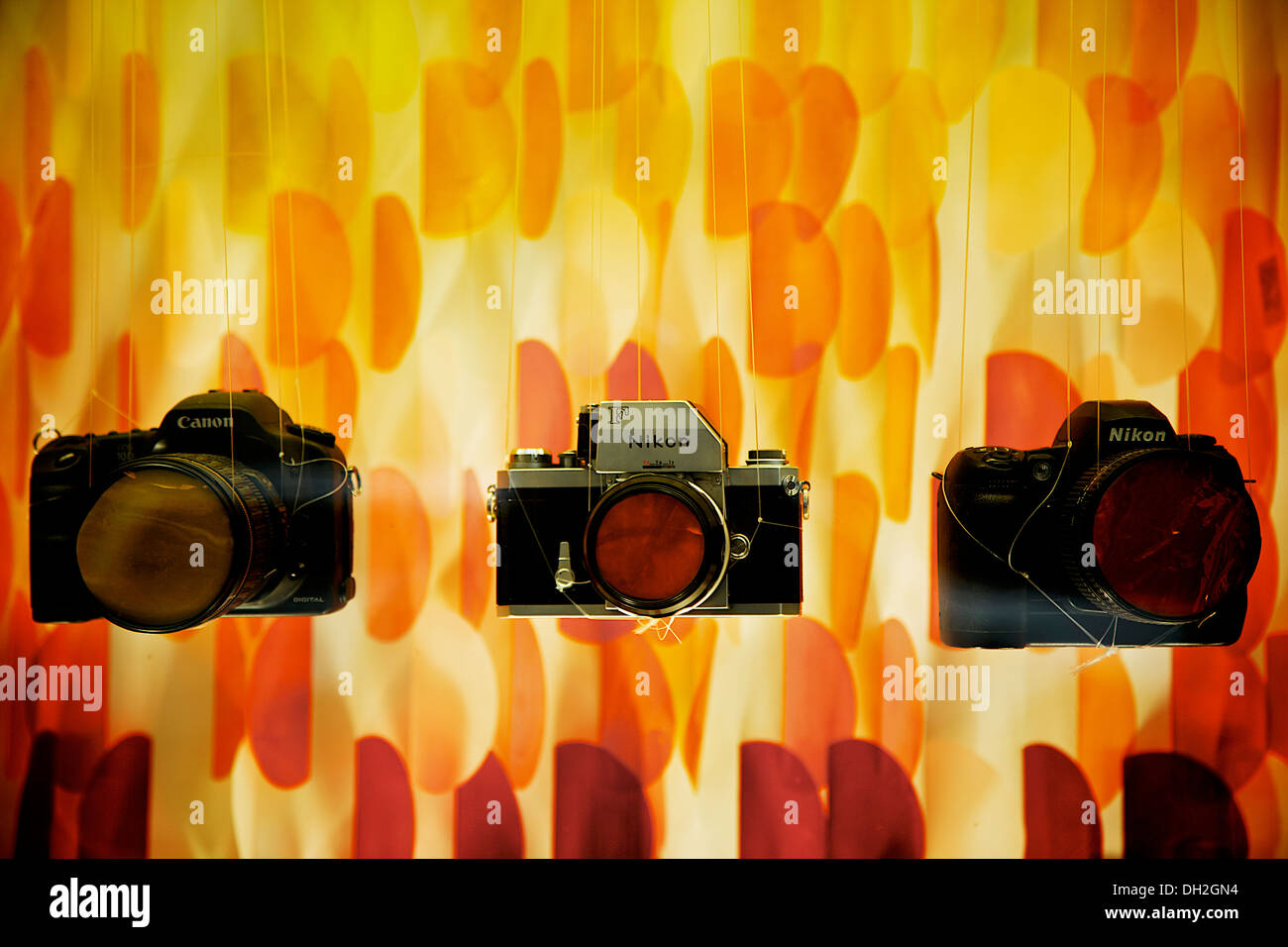 Cameras in showcase hi-res stock photography and images - Alamy