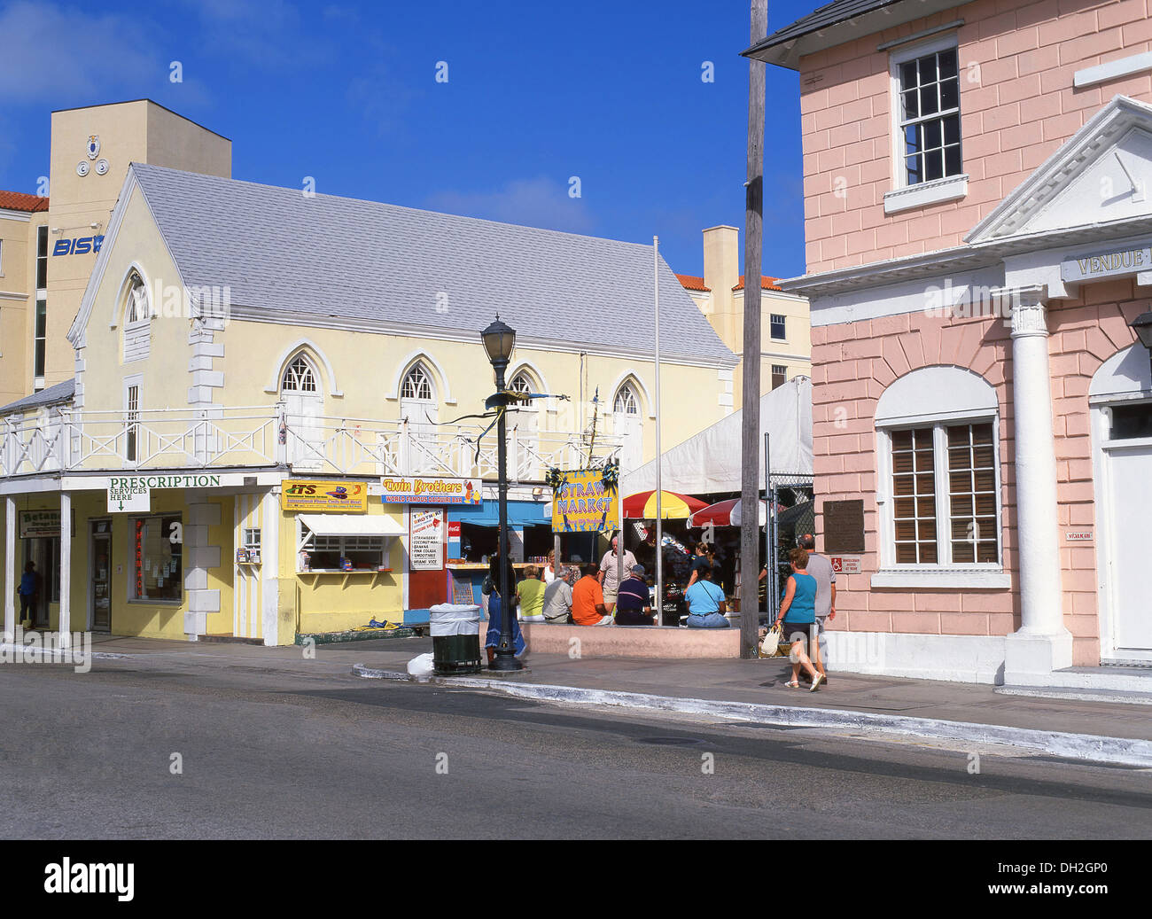 Entrance to Straw Market, Nassau, New Providence, Bahamas Stock Photo ...
