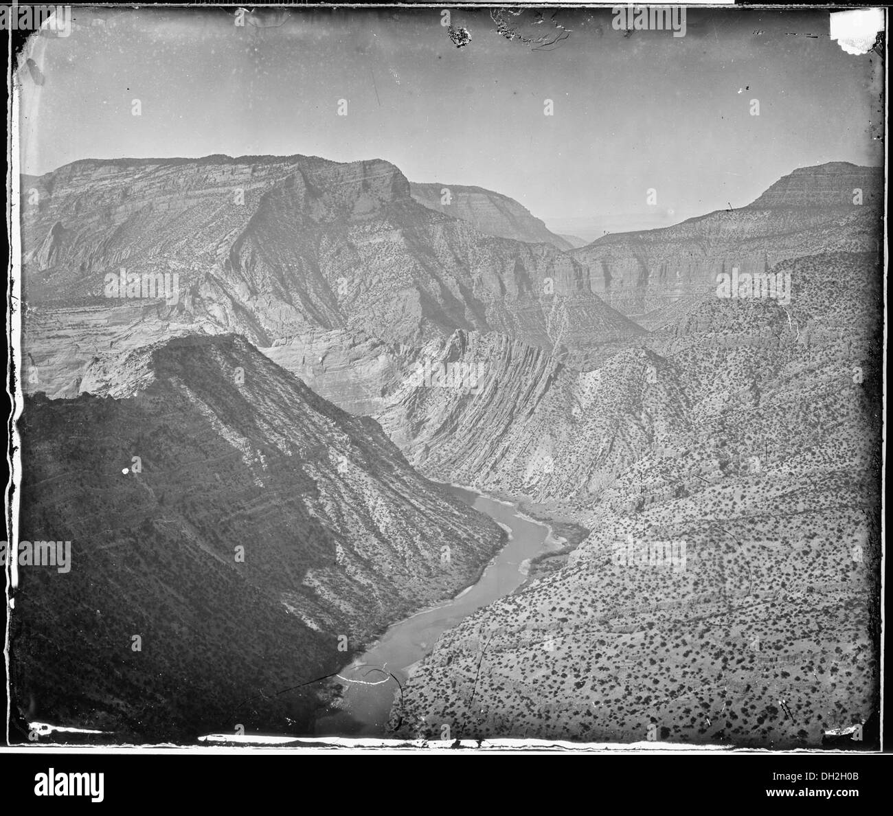 Junction of two rivers Black and White Stock Photos & Images - Alamy