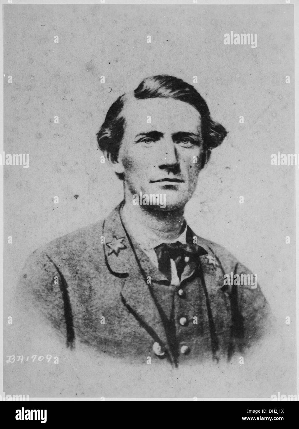 Bust-length portrait of Colonel John Singleton Mosby, a Confederate ...