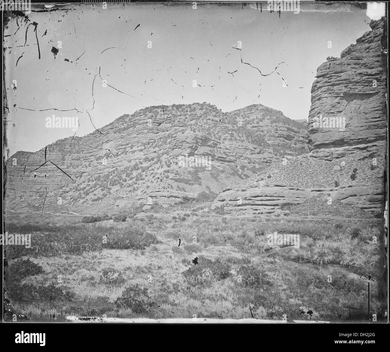 The photograph depicts the mouth of a side canyon in Echo Canyon ...