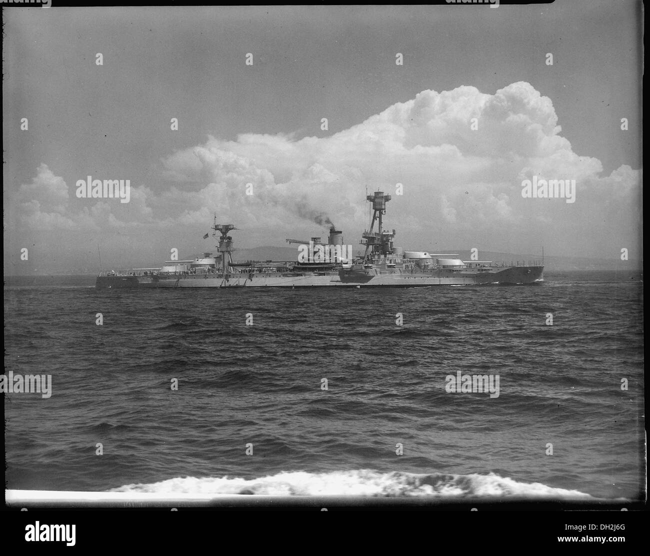 The battleship USS New York (BB-34) is seen underway in this 1935 ...