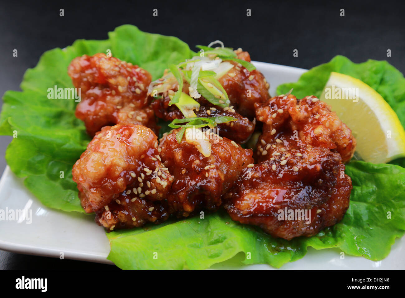 Yangnyeom chicken (Korean fried chicken Stock Photo - Alamy