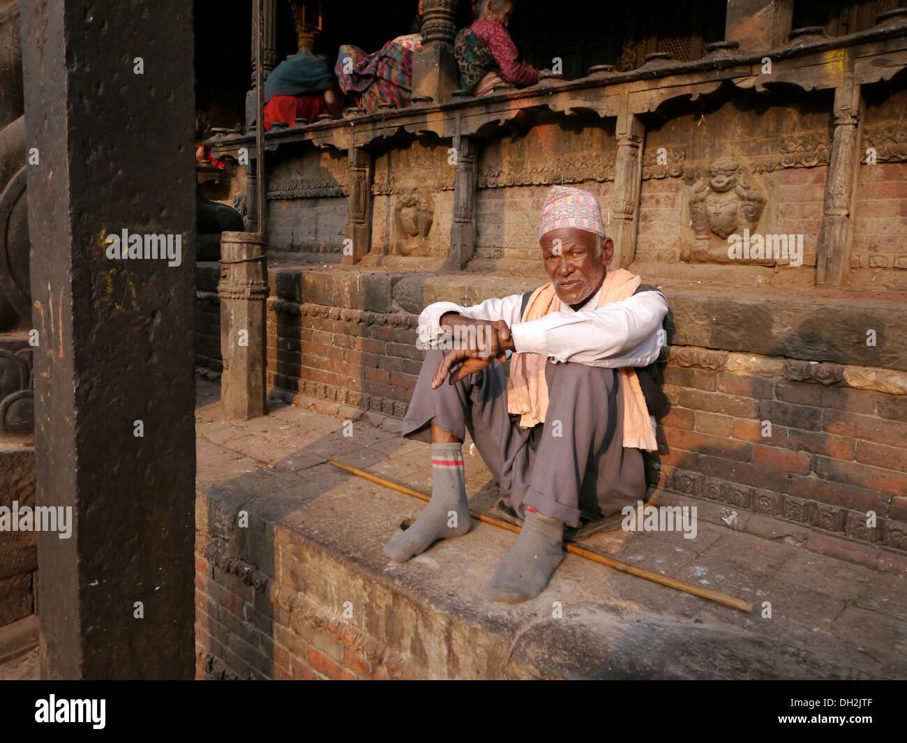 Bhimsen Hindu temple, Bhaktapur, Kathmandu Valley, Nepal Stock Photo ...