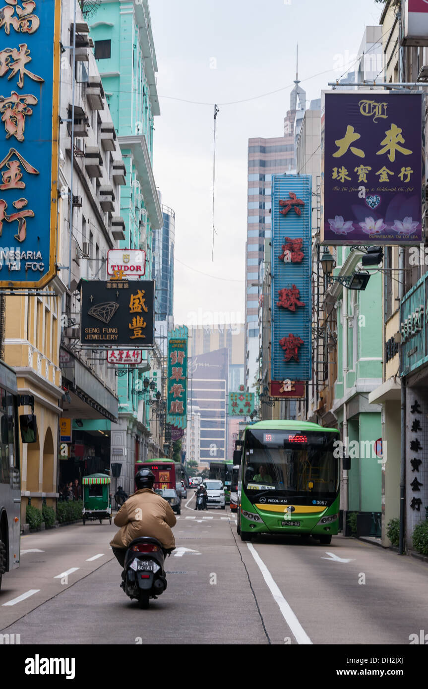 The streets and buildings of Macau, China Stock Photo - Alamy