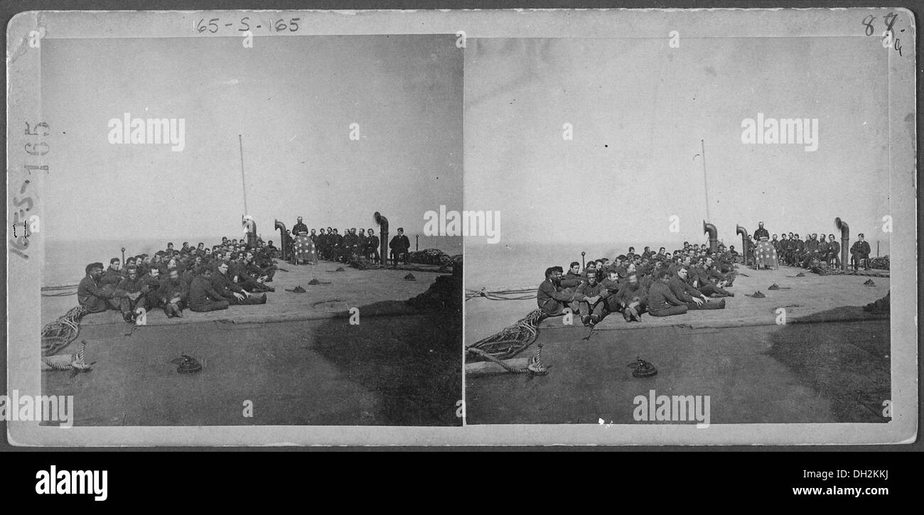 Religious services on the deck of the US monitor Passaic, 1864 533272 ...