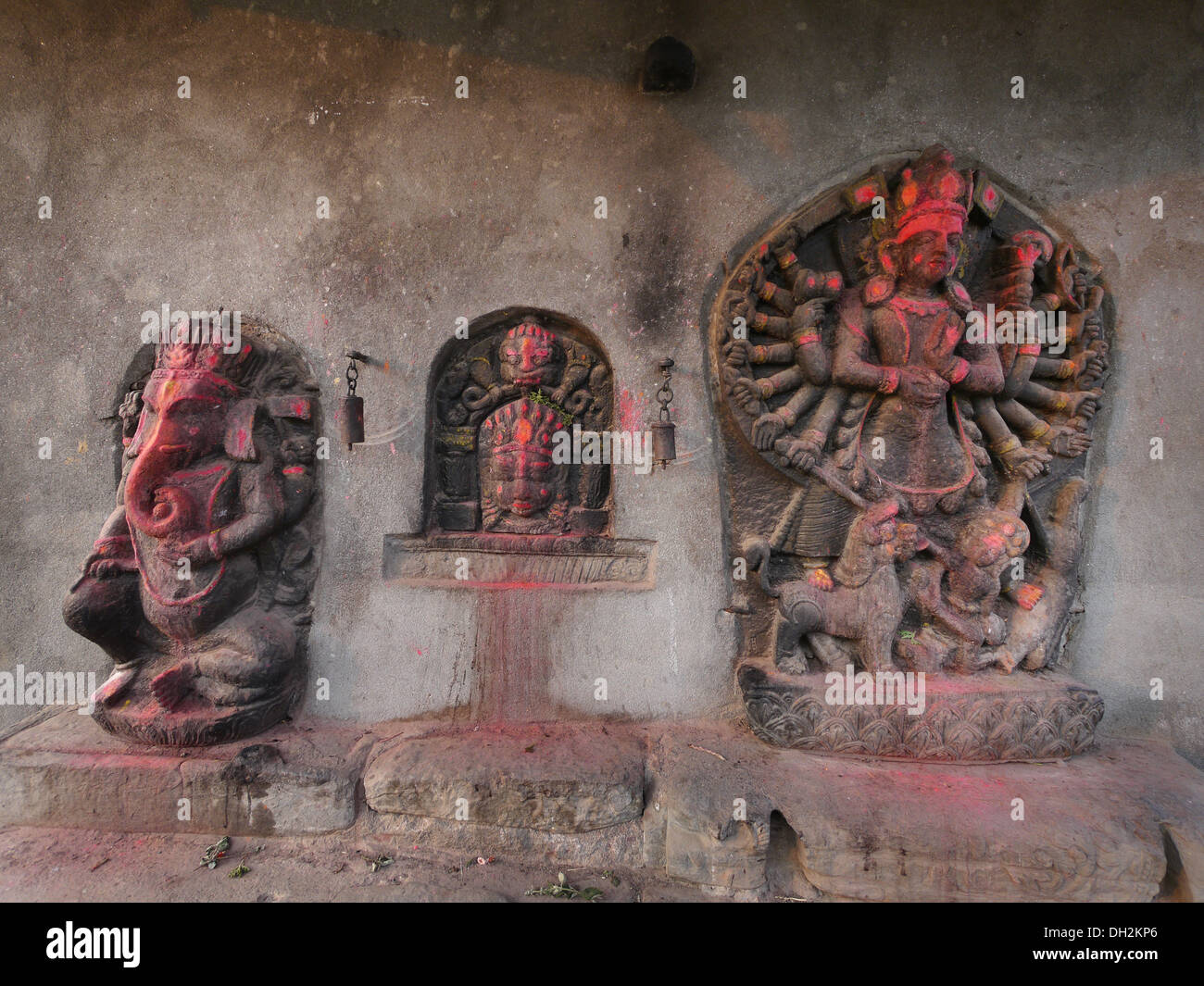 Hindu statues in Bakhtapur, Kathmandu Valley Stock Photo - Alamy