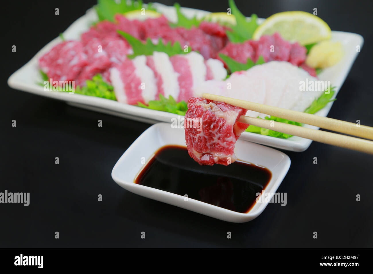 Meat sashimi hi-res stock photography and images - Alamy