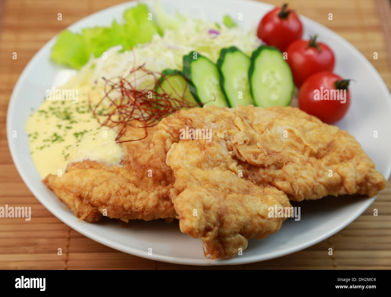 Chicken nanban (Fried chicken with tartar sauce Stock Photo - Alamy