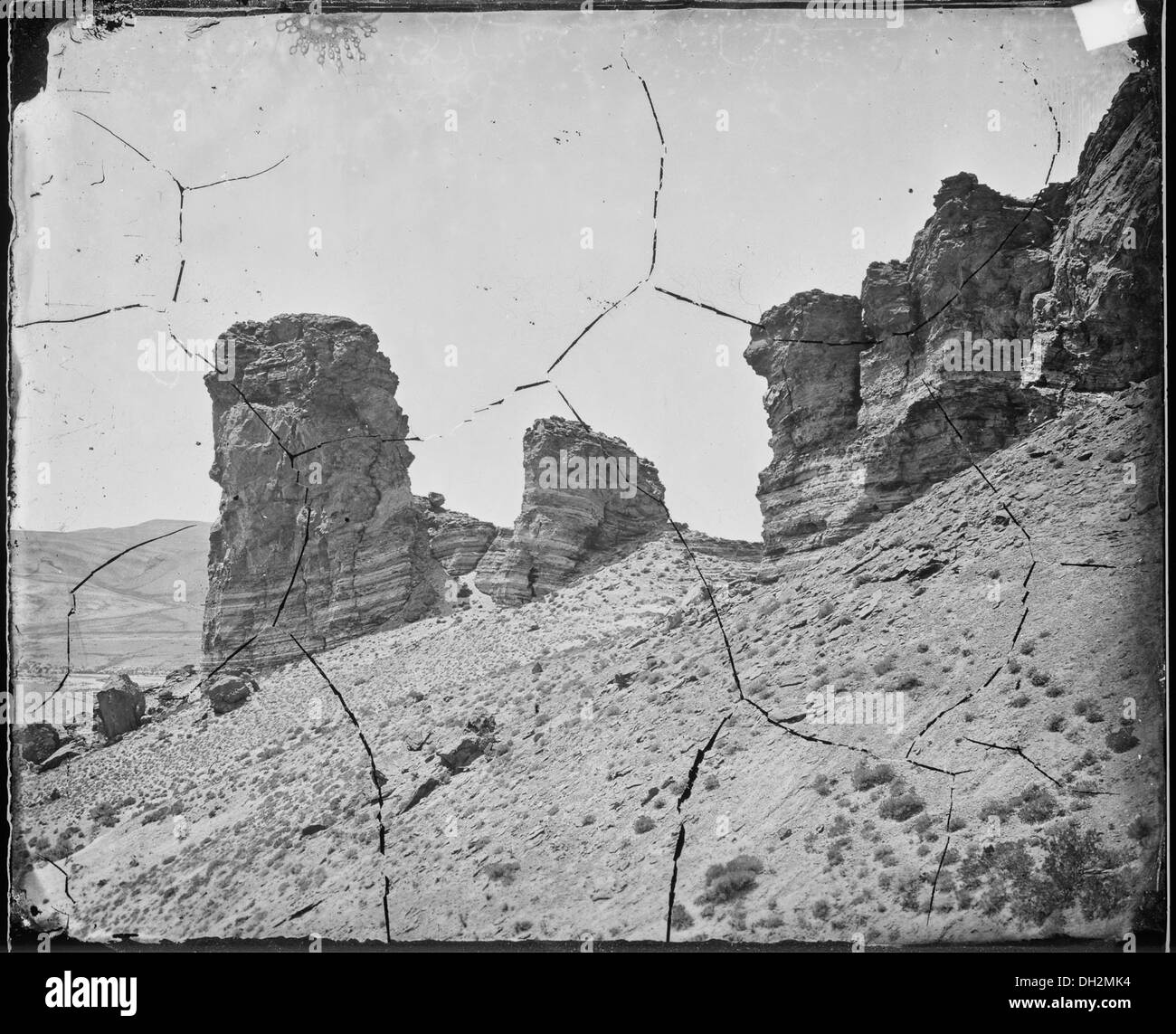 Tertiary bluffs or buttes located near Green River City, Wyoming ...