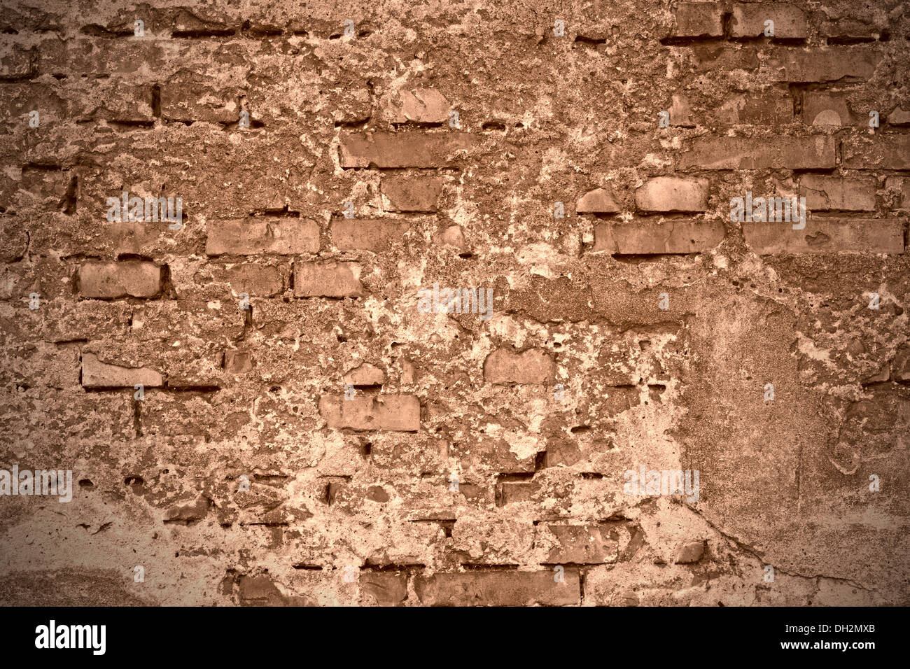 old building wall or brick background with pieces of old plaster Stock ...