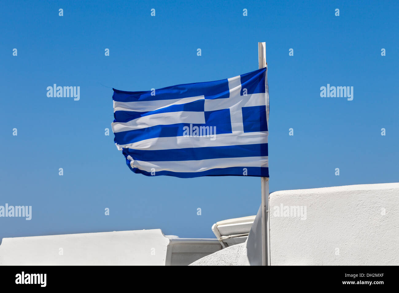 Flying the greek flag hi-res stock photography and images - Alamy