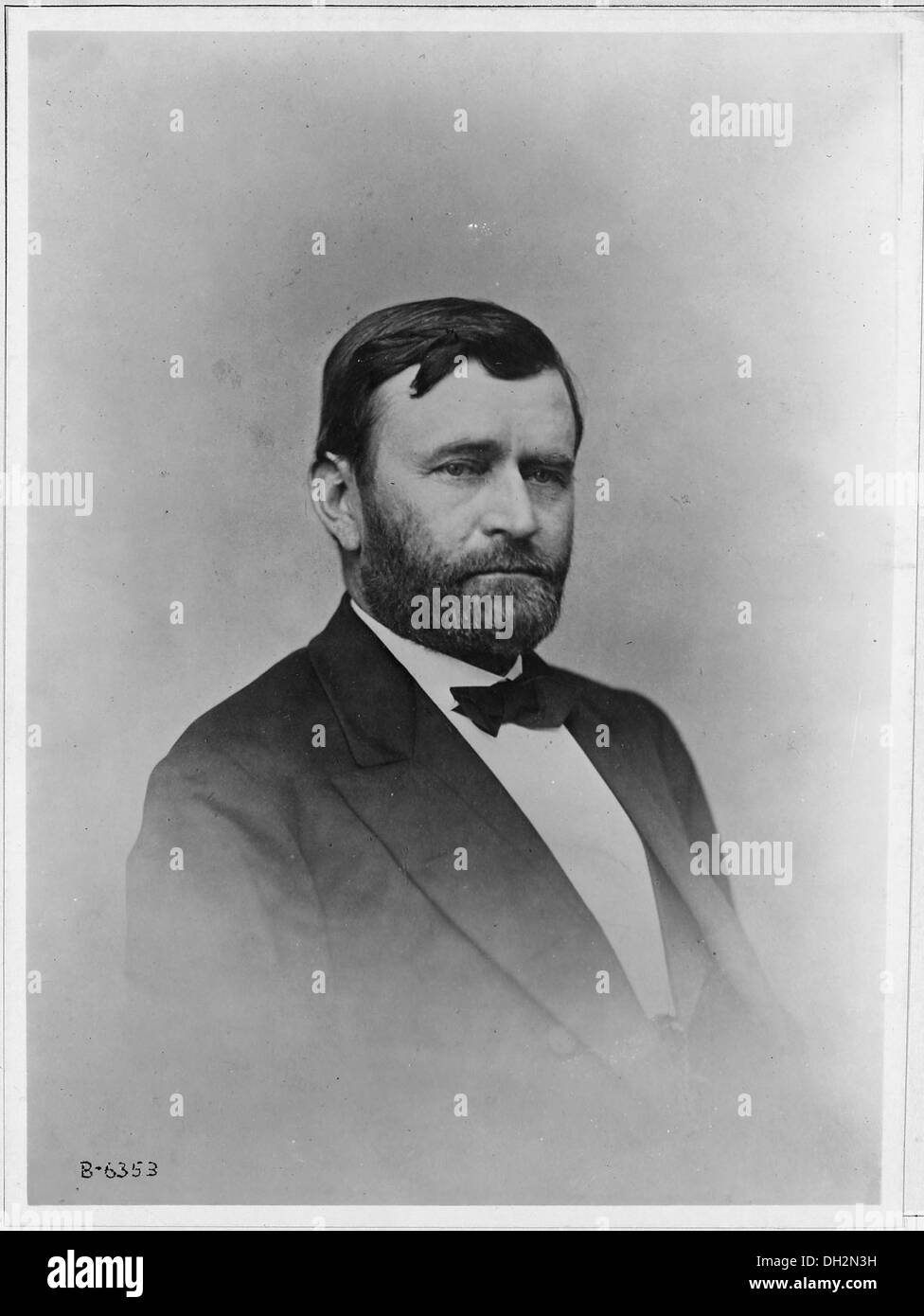 A historical portrait of Ulysses S. Grant, the 18th President of the ...