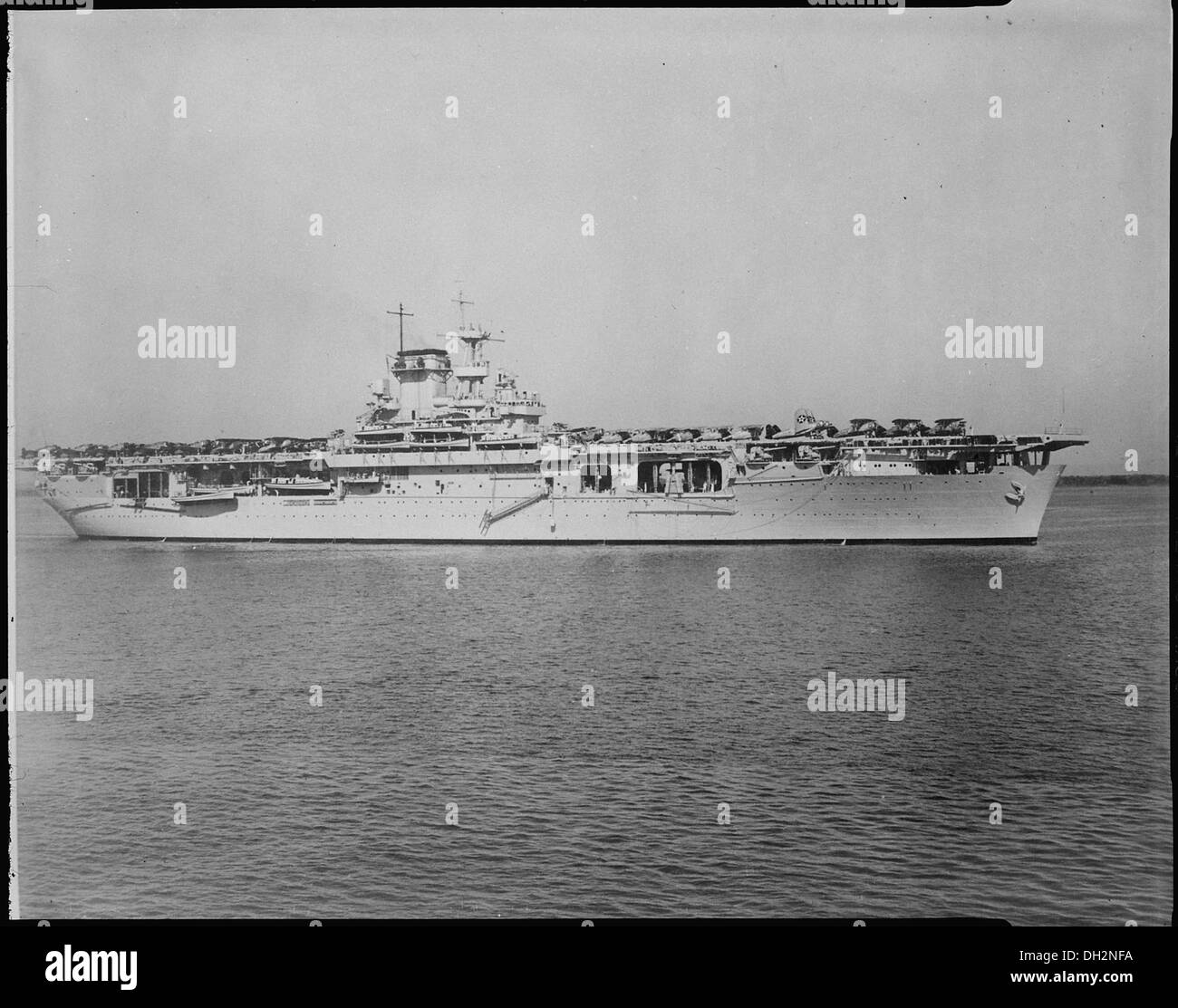 The Wasp (CV7), an aircraft carrier in the United States Navy, is shown ...