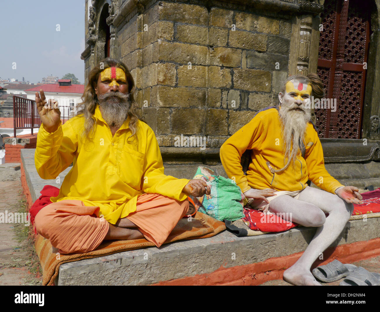 Hindu temple sadhus holymen hi-res stock photography and images - Alamy