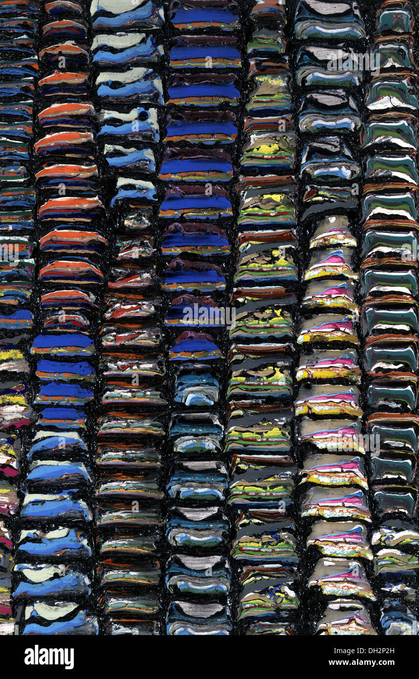 abstract painting done by me with lots of colorful fragments Stock ...